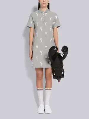 Thom Browne Lobster Embroidered Polo Dress