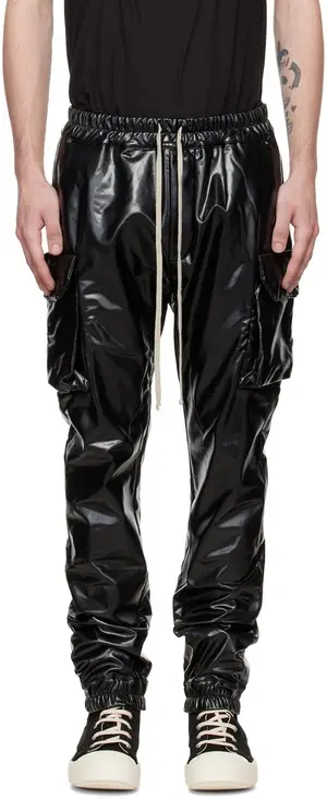 Rick Owens Mastodon Faux-leather Cargo Trousers