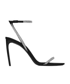 Saint Laurent Georgia Embellished Strap Sandals