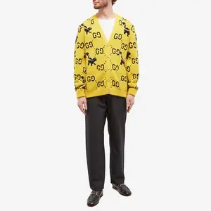 Gucci Skunk Print Wool Cardigan