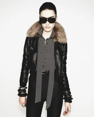 Saint Laurent Lambskin And Shearling Jacket