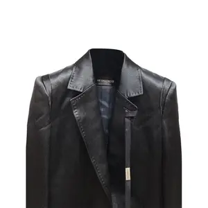 ANN DEMEULEMEESTER Logo V-neck Suit Jacket