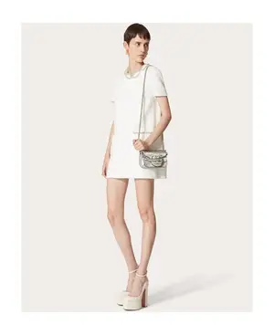 Valentino Garavani Embroidered Tweed Short Dress