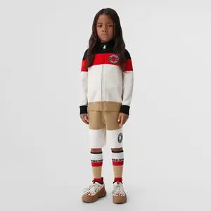 Burberry Logo-appliqué Knit Zip-up Jacket