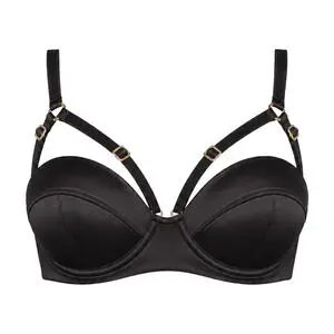 BLACK HEART LINGERIE Convertible Silk Longline Bra - Black