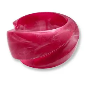 MICHAEL NASH JEWELRY Michael Nash Jewelry Brigite Matte Bordeaux Resin Carved Bangle Red