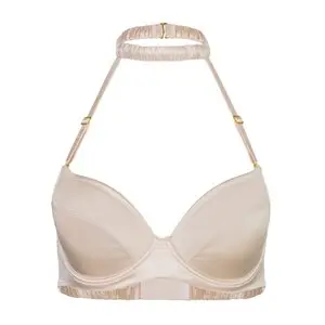 BLACK HEART LINGERIE Convertible Silk Push-up Bra In Champagne - Pink