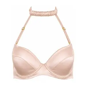 BLACK HEART LINGERIE Convertible Silk Push-up Bra In Champagne - Pink