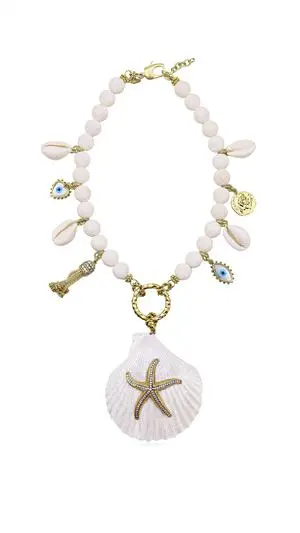 BAYEMEYC Vaelyn Gemstone Necklace - White