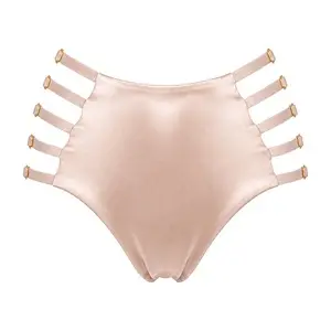 BLACK HEART LINGERIE Strappy High-waist Silk Panty In Champagne - Pink