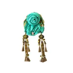 JULIA CLANCEY Jade Edith Hotty Dream Sequin Turban - Green