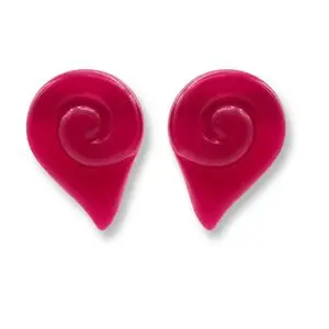 MICHAEL NASH JEWELRY Brigite Matte Bordeaux Resin Clip Earrings - Red