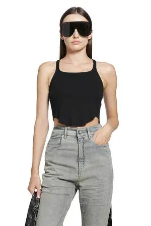 Rick Owens Tower Basic Tank Cropped - Black