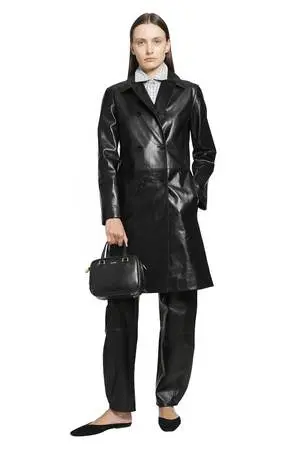 JIL SANDER Double-breasted Calfskin Coat