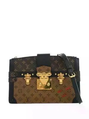 LOUIS VUITTON Monogram Reverse Trunk Clutch Crossbody Bag - Brown