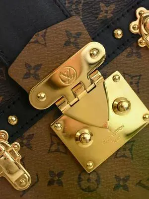 LOUIS VUITTON Monogram Reverse Trunk Clutch Crossbody Bag - Brown