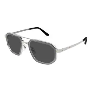 Cartier Santos De Aviator Sunglasses - Silver/grey