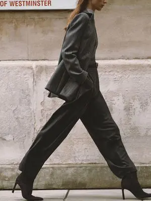 REISS Aries Wool-blend Pleated Barrel-leg Trousers