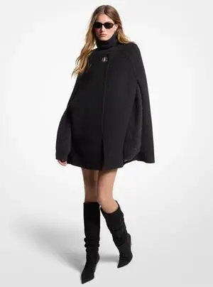 Michael Kors Wool Blend Cape In Size By