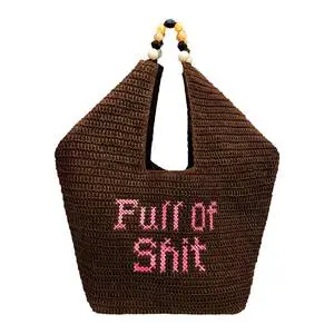LILLY LOVES Full Of Shit Oversized Beach Bag