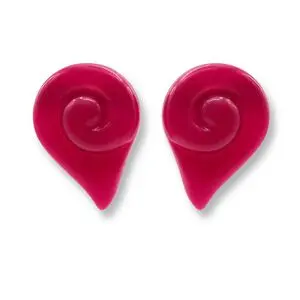 MICHAEL NASH JEWELRY Michael Nash Jewelry Brigitte Matte Resin Earrings Red