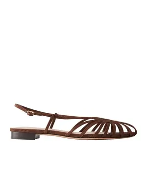 LOEFFLER RANDALL Woven Slingback Sandals - No