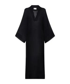 Lisa Marie Fernandez Crinkled Midi Dress - Black