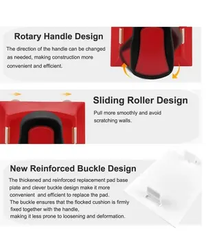 XDOVET Edger Trimmer Wall Ceiling Corner Pad Applicator Tool - Red