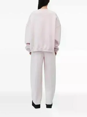 Alexander Wang Oversized Crewneck With Logo Print - Grey