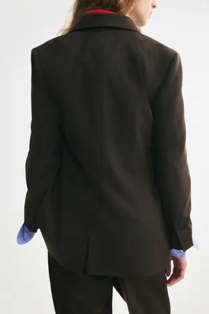 H&M Long Single-breasted Twill Blazer