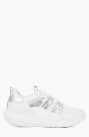 CAVALINHO Lace Up Round Toe Sneakers - Silver