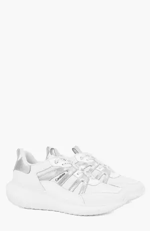 CAVALINHO Lace Up Round Toe Sneakers - Silver