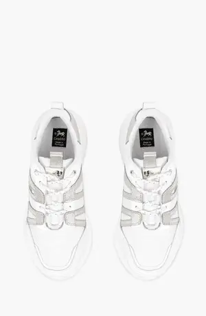 CAVALINHO Lace Up Round Toe Sneakers - Silver