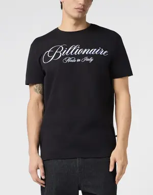 BILLIONAIRE Round Neck T-shirt Signature - Black