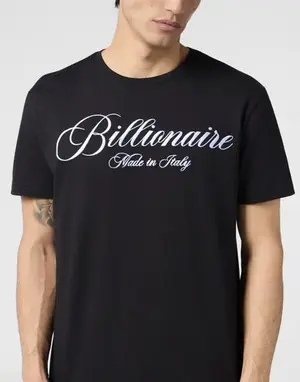 BILLIONAIRE Round Neck T-shirt Signature - Black