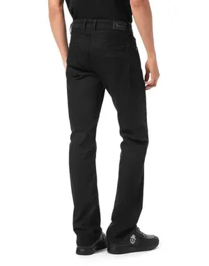 BILLIONAIRE Embroidered 5 Pockets Regular Cut Jeans