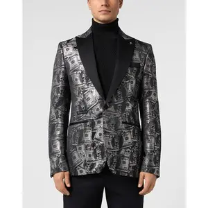 Philipp Plein Blazer All-over Plein Dollars