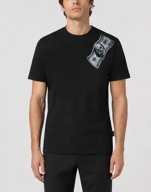 Philipp Plein T-shirt Round Neck Ss Skull - Black