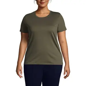 LANDS' END Supima Cotton T-shirt - Forest Moss