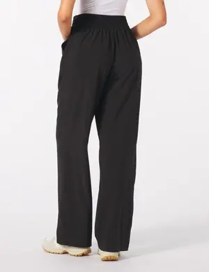 GLYDER Sydney Wide-leg Stretch Woven Pants - Black