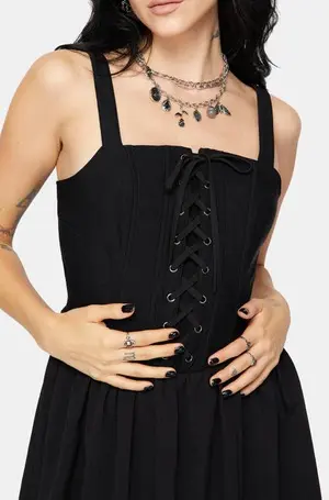 DISTURBIA Miranda Midi Corset Dress