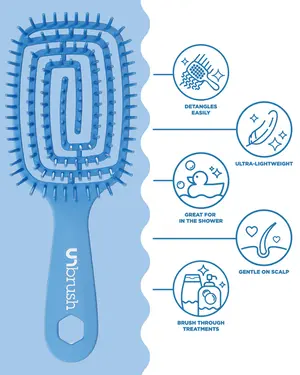 UNBRUSH Flex Detangling Brush - Blue