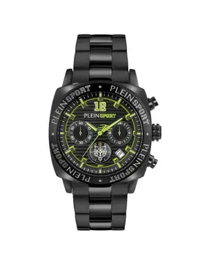 PLEIN SPORT Wildcat Chronograph Stainless Steel Watch - Black