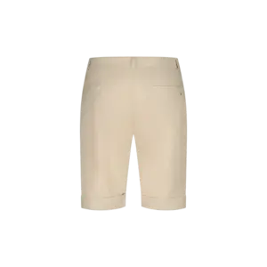 Rivieras Beige Pleated Cuffed Shorts