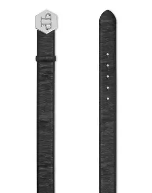 Philipp Plein Hexagon Buckle Belt - Black