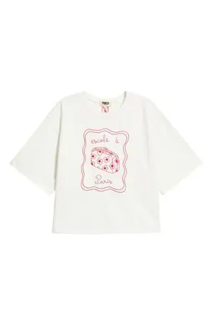 FRNCH Embroidered Suitcase Graphic T-shirt