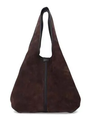 Soeur Oversized Suede-effect Hobo Bag - Marrone