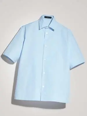 Gucci Gg Cotton Poplin Short-sleeve Shirt With Front Button Closure