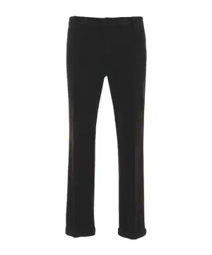 DONDUP Regular Fit Velvet Pants - Black