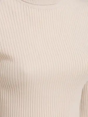 Varley Ravena Ribbed 2.0 Turtleneck Sweater - Nude